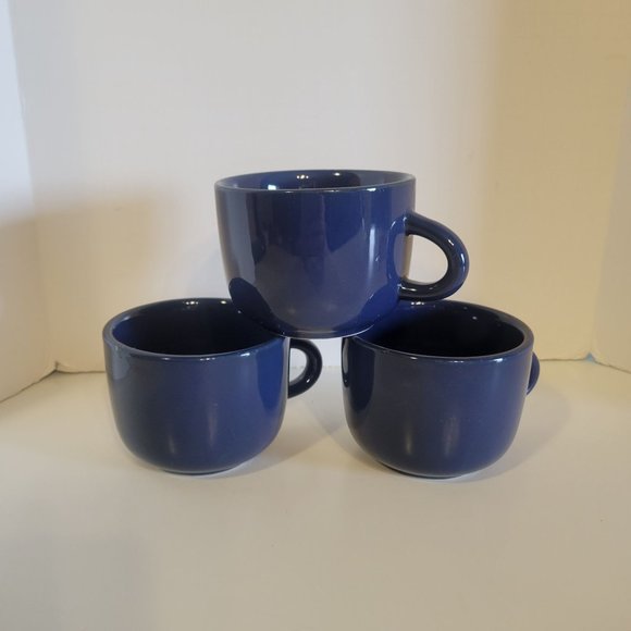 Vintage | Dining | Vintage Unbranded Set Of 3 Cobalt Blue Ceramic ...